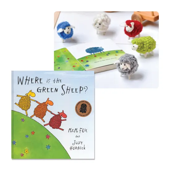 Where is the Green Sheep? Book & Felt Sheep