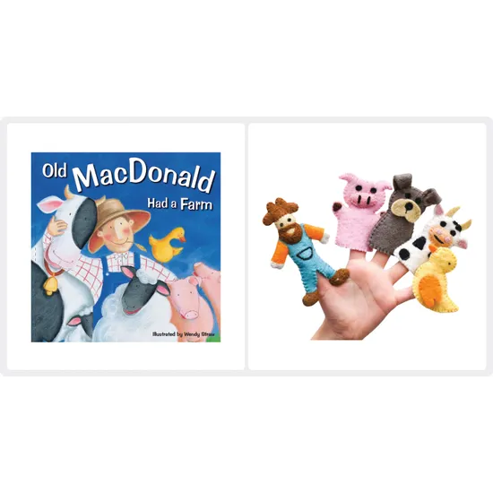 Old MacDonald Had a Farm Book & Finger Puppets