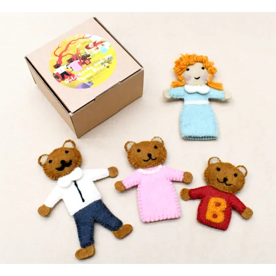 Goldilocks & the Three Bears Finger Puppet Set