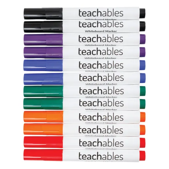 Teachables Whiteboard Markers Bullet Asst - Pack of 12 - MTA Catalogue