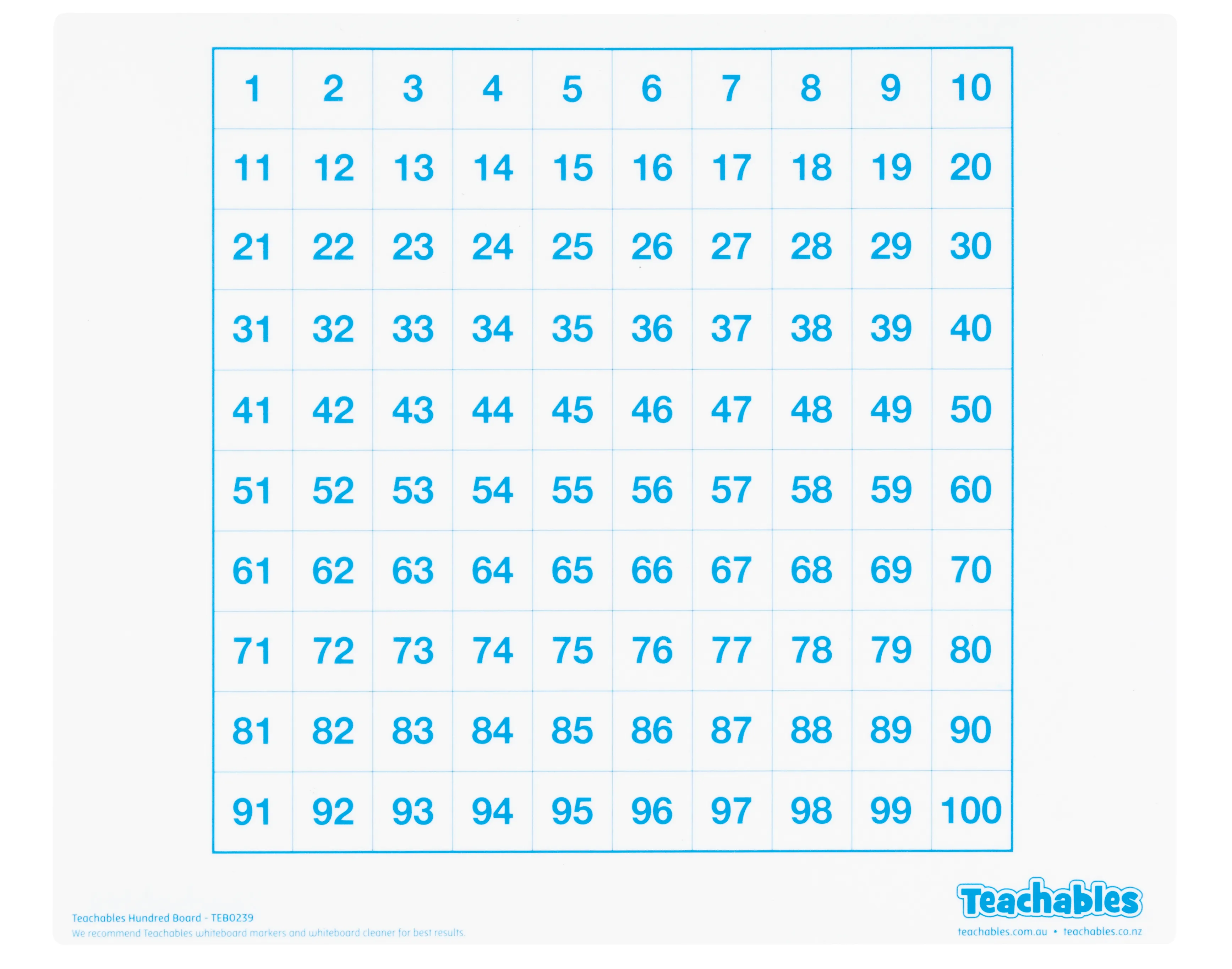 Hundreds Board Hundred Chart – Free Printable