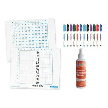 Whiteboard Multiplication Grid - Kit of 67