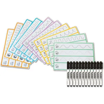 Teachables Pre-Writing Mini Whiteboards & Whiteboard Markers