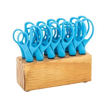 Westcott Scissor Block + 12 Scissors Blue 15 cm