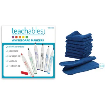 Whiteboard Marker and Cleaning Cloth Kit