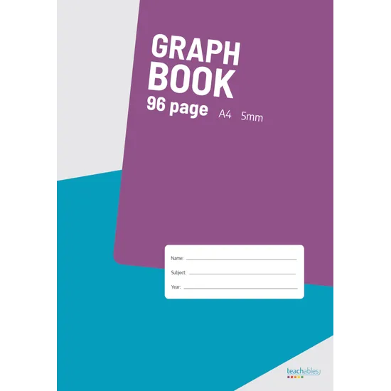 Teachables Graph Book A4 5mm 96p