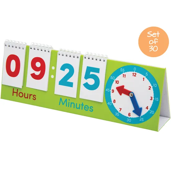 Teachables Clock Flip Charts – Set of 30