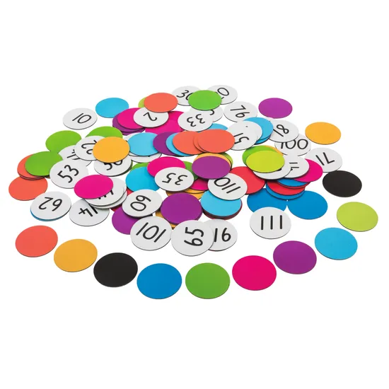 Teachables Large Magnetic 2-Sided Number Counters – Set of 120