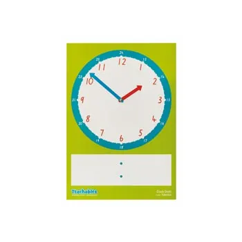 Large Magnetic Write & Wipe Clock Sheet