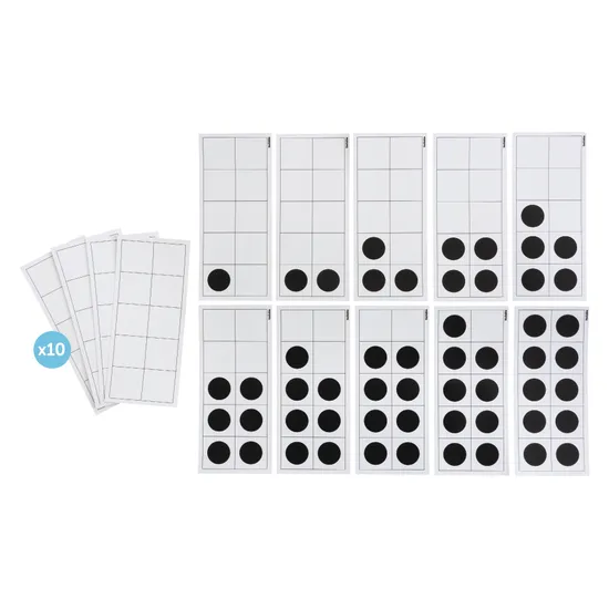 Teachables Tens Frames Work Cards Kit – 10 Sets