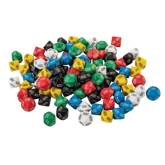 Teachables Place Value Dice – Hundreds, 10-Sided, 100 Pieces
