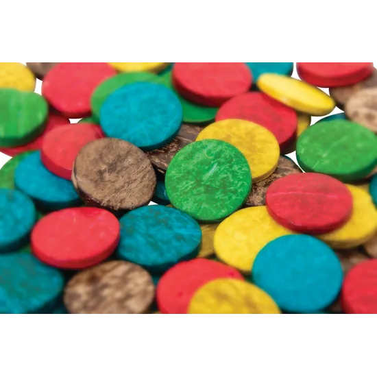 Teachables Coconut Shell Counters – Colourful, Set of 100
