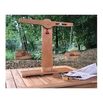 Wooden Outdoor Pan Scale