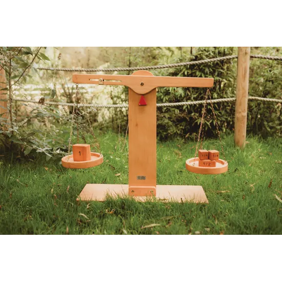 Teachables Wooden Outdoor Pan Scale – Measurement Learning Tool