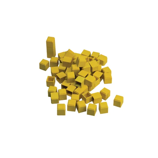 Teachables Eco-Plastic Base Ten Units - 100 pc - Yellow