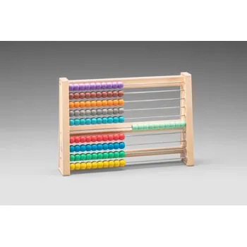 Eco-Wood Abacus with 100 Balls in 10 Colours