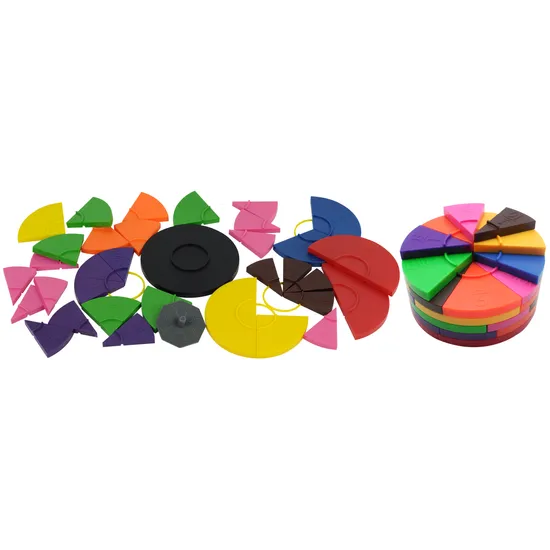 Stackable Fraction Circle Game - 10cm 228pc