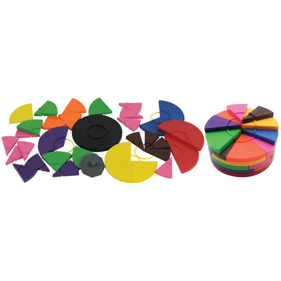 Stackable Fraction Circle Game - 10cm