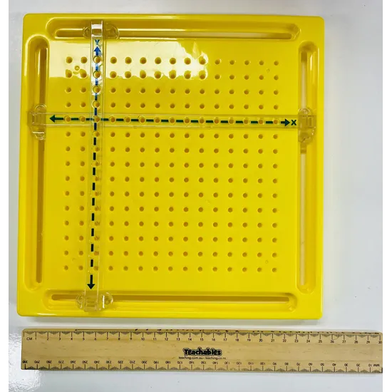 Movable X-Y Coordinate Geo Pegboard