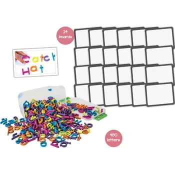 Teachables Magnetic Whiteboards & Lowercase Letters – Class Set of 24 ...
