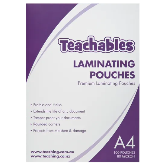 Teachables Laminating Pouches 80 mic A3 - Pack of 100
