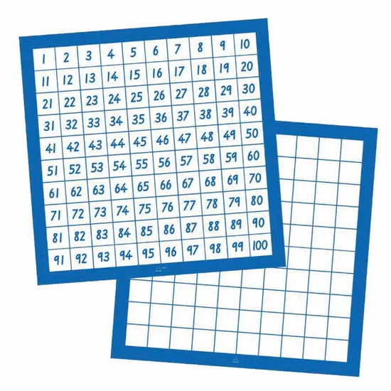 Teachables Number Boards – 1 to 100 Horizontal, Set of 10