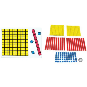 Wooden MAB Base 10 Magnetic 3D Set 55 pc