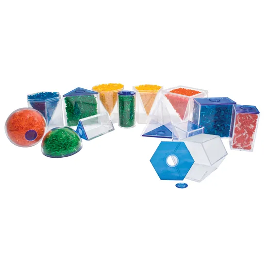 Teachables Geometric Solids – View-Through, Set of 17
