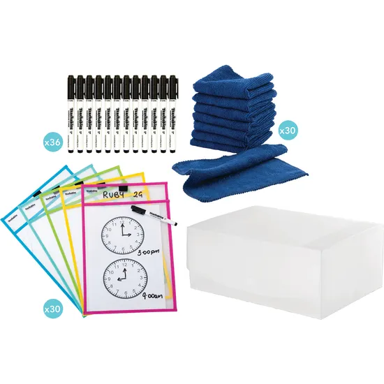 Teachables Write n Wipe Sleeve Class Kit