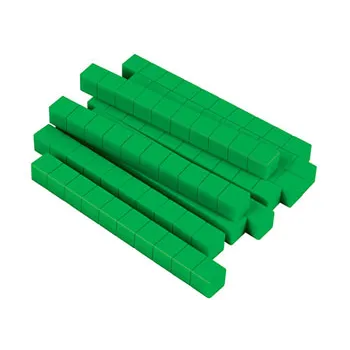 Base Ten MAB Longs Plastic - Green - Set of 10
