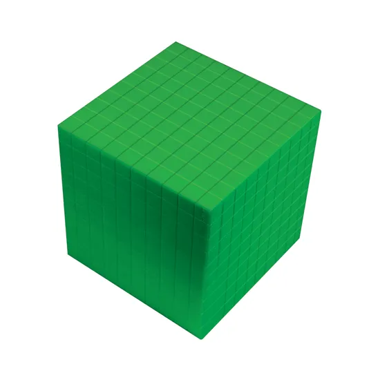 Base Ten MAB Cube Plastic - Green - Each