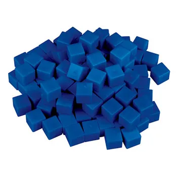 Base Ten MAB Units Plastic - Blue - Set of 100