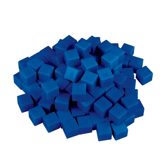 Base Ten MAB Units Plastic - Blue - Set of 100