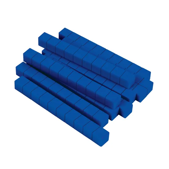 Teachables Base Ten MAB Longs – Plastic, Blue, Set of 10