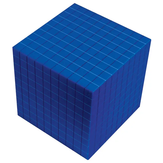 Teachables Base Ten MAB Cube – Plastic, Blue