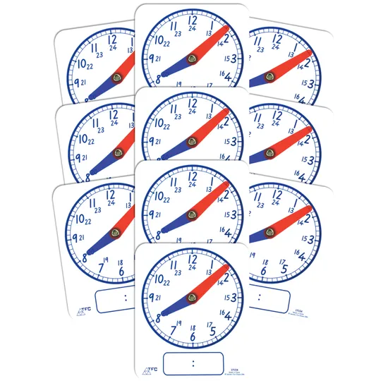 Teachables Clock Faces – Digital/Analogue, 24-Hour, Set of 10