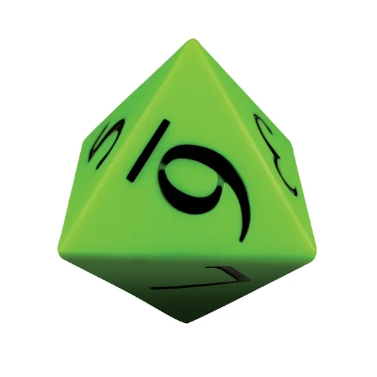 Dice: 8 Face 110mm Number PVC