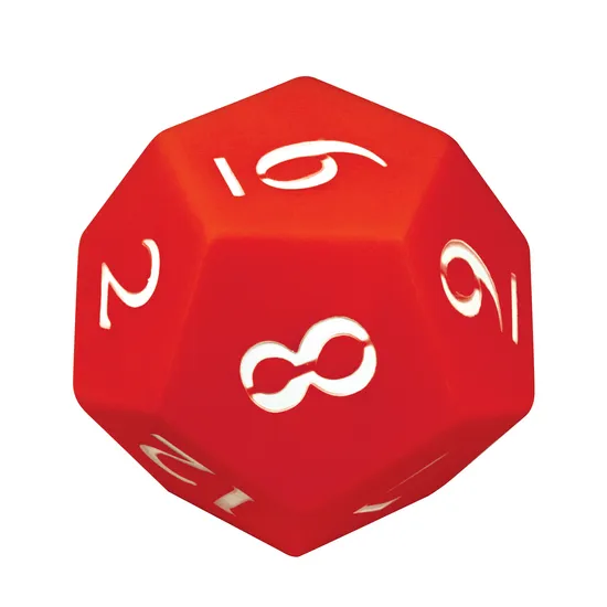 Teachables PVC Dice – 12-Face, 100 mm, Numbered - MTA Catalogue