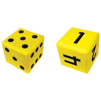 Soft Foam Dice Set of 2 - Numbers & Dots - 20cm