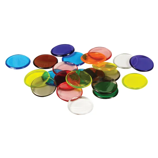 Teachables Transparent Counters – 16 mm, 10 Colours