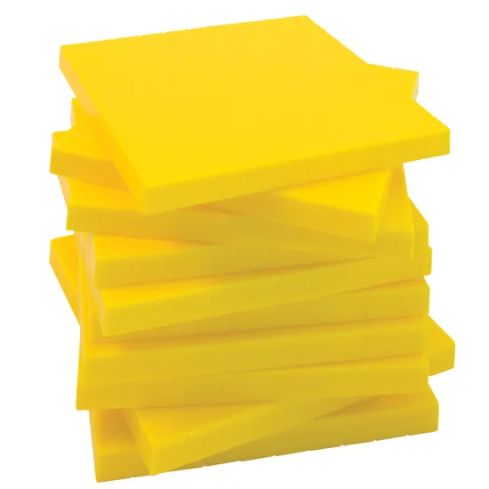 Base Ten MAB Flats - Yellow - Set of 10