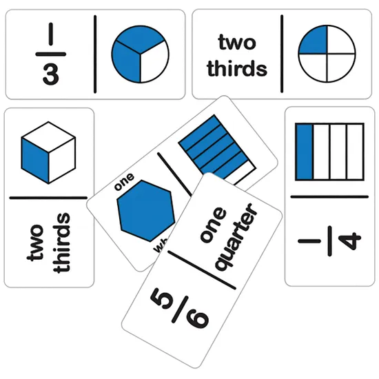 Teachables Dominoes – Simple Fractions A, Set of 28