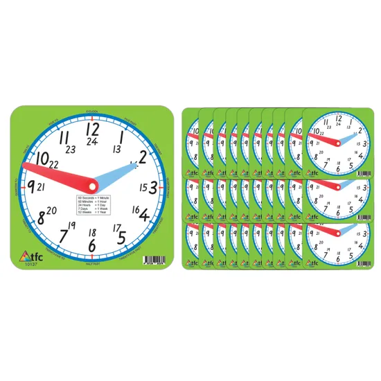 Teachables Clock Class Kit – 24 Hour