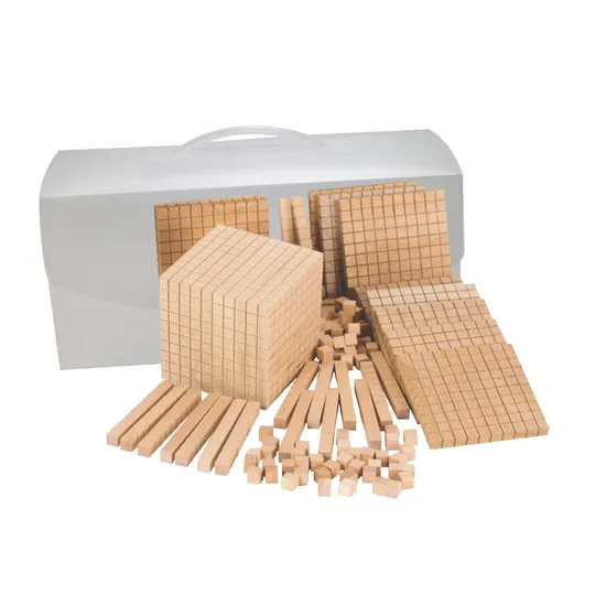 Teachables Wooden MAB Base Ten Student Set – Includes Guide