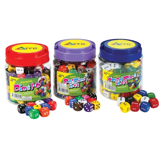 Teachables Dice – 6-Face, Set of 300