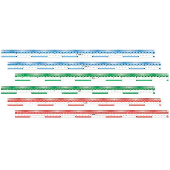 Teachables Metre Ruler – Transparent, Set of 6