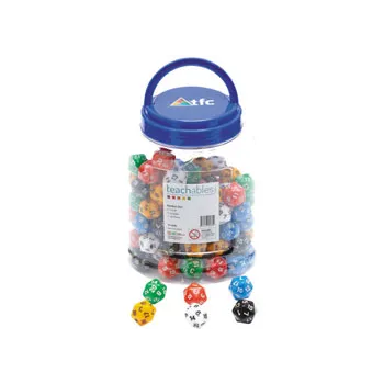 Dice 20 Face 1-20 Jar 100 pc