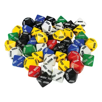 Dice: 10 Face 0000-9000 50p