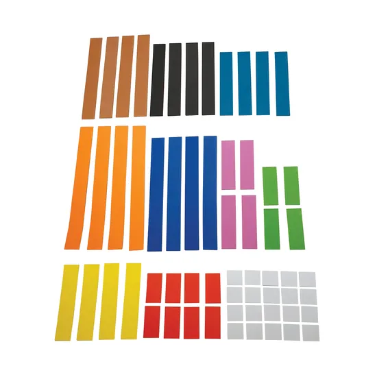 Teachables Large Magnetic Coloured Rods – Measurement & Fractions