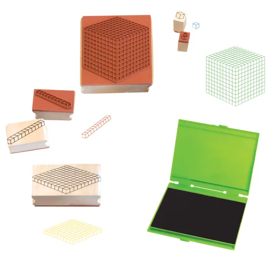 Teachables Base Ten Stamps – Small Set of 4